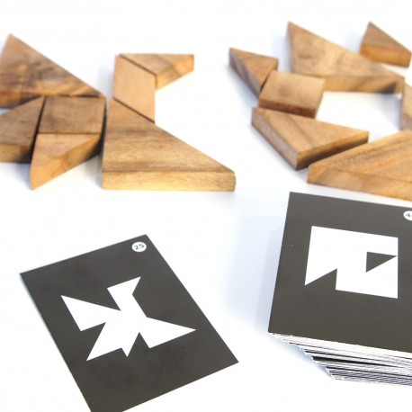 le double tangram en bois